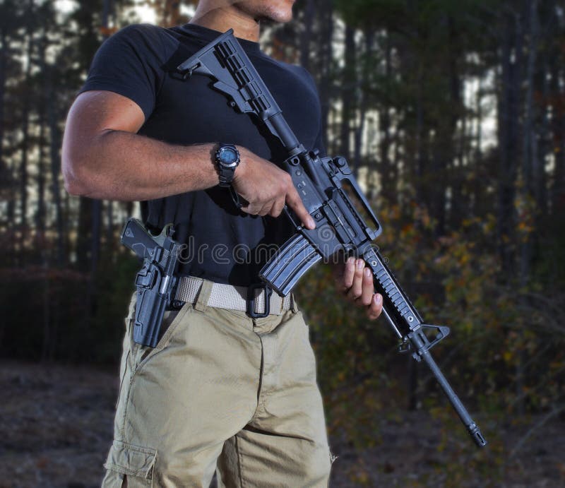 Guardia Duty foto de archivo. Imagen de protector, carabina - 64413846