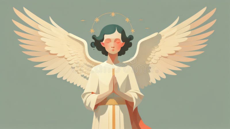 Guardian angel stock illustration. Illustration of cartoon - 278816885