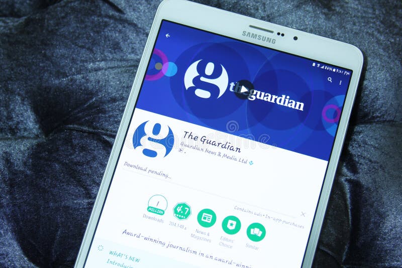 The Guardian APP mobile photo éditorial. Image du mobile - 93421761