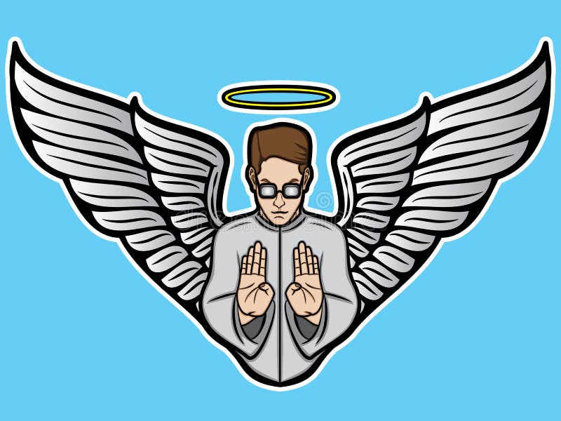 Guardian and Blessing Angel Stock Vector - Illustration of painting ...