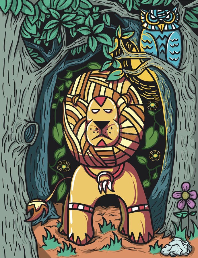 Guardian of the Forest stock illustration. Illustration of tree - 64117778