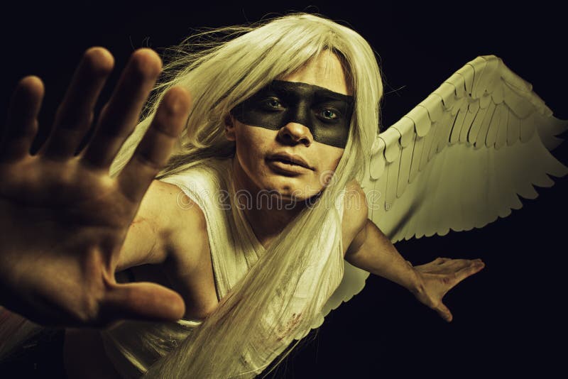 Handsome One Winged Angel Stock Photos - Free & Royalty-Free Stock ...