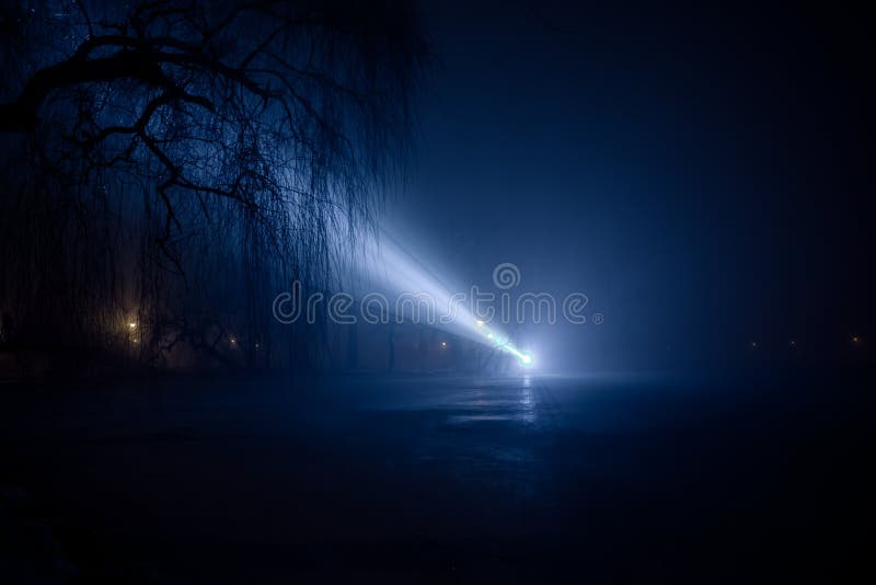 Guarding night outdoor stock photo. Image of night, flaslight - 111683784