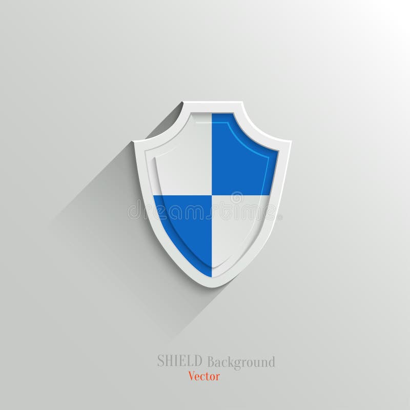 Blue Shield stock vector. Illustration of login, symbol - 15357598