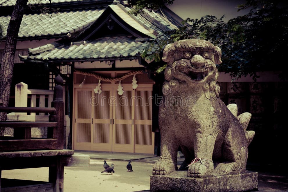 Guardian in the temple stock image. Image of statue, shintoism - 11200145