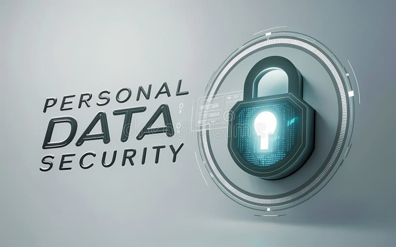 Guardians of Privacy. a Futuristic Illustration of Digital Data Security Stock Illustration ...