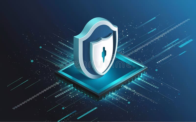 Guardians of Privacy. a Futuristic Illustration of Digital Data ...