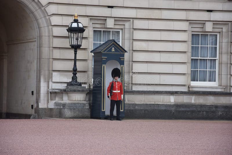 Guarding the QUEEN herself stock image. Image of house - 229285385