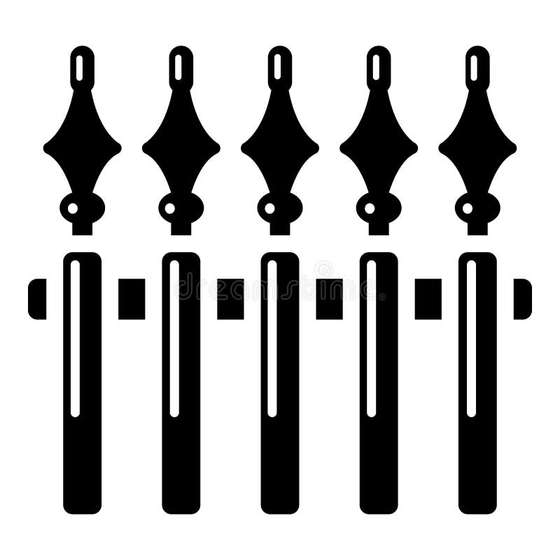 Guardrail Icon, Simple Black Style Stock Vector - Illustration of rural ...