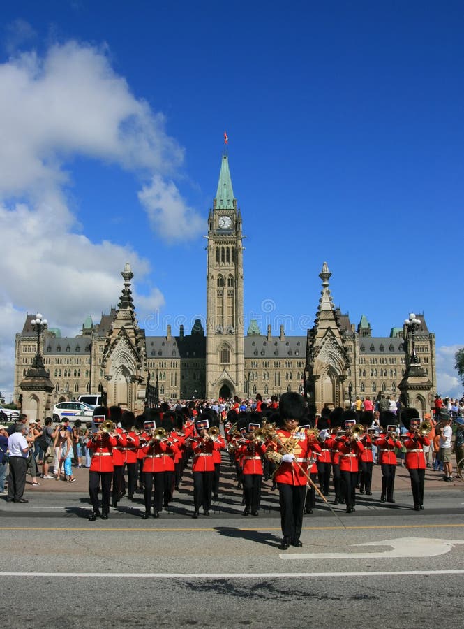 Guards Marching from Parliament Hill Editorial Image - Image of ontario ...