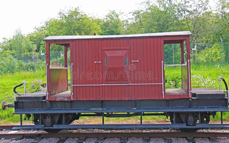 Guards Van Wagon. stock image. Image of boxcar, tree - 328672613