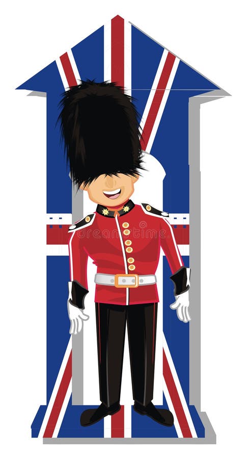 Guardsman stand at gate stock illustration. Illustration of costume ...