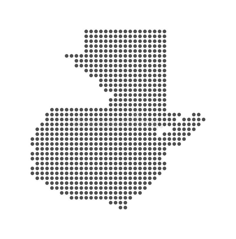 Guatemala - Dotted Map. Map Formed by Dots Stock Illustration ...