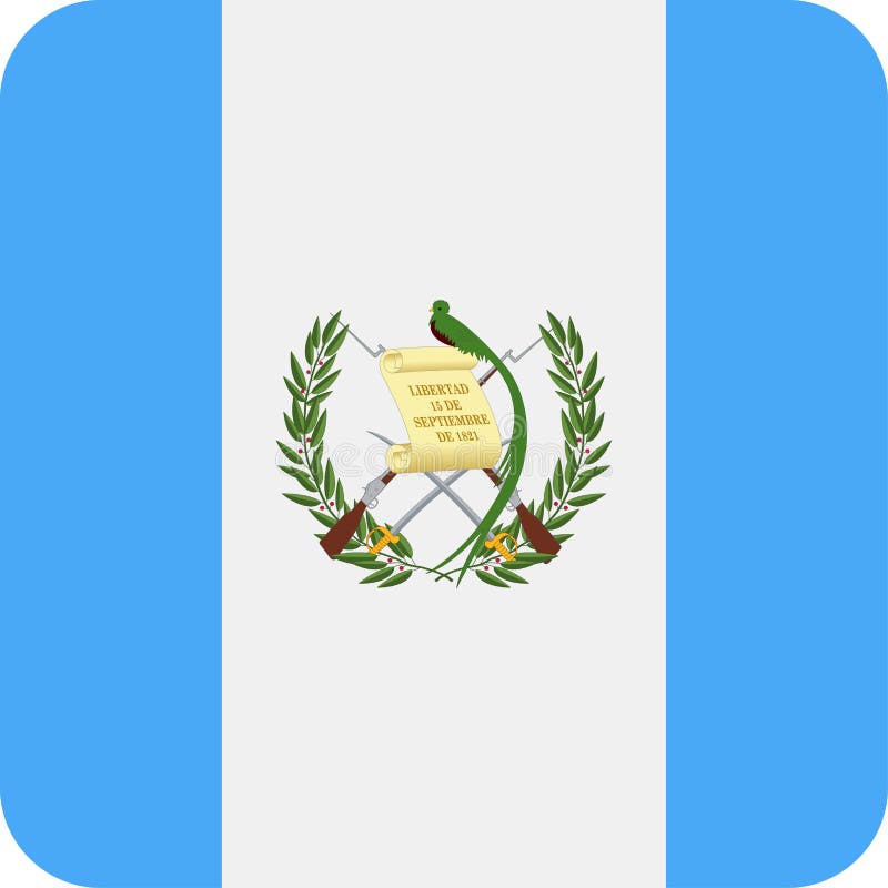 Guatemala Flag Vector Square Flat Icon Stock Illustration ...