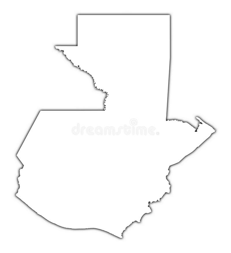 Guatemala Outline Map Stock Photos - Image: 4577123