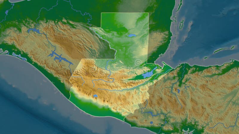 Guatemala - Physical. Composition Stock Illustration - Illustration of ...