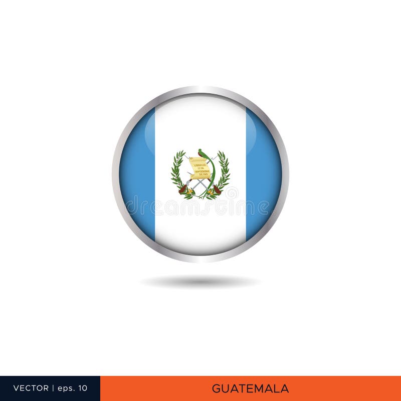 Guatemala Round Flag Vector Design. Stock Vector - Illustration of ...