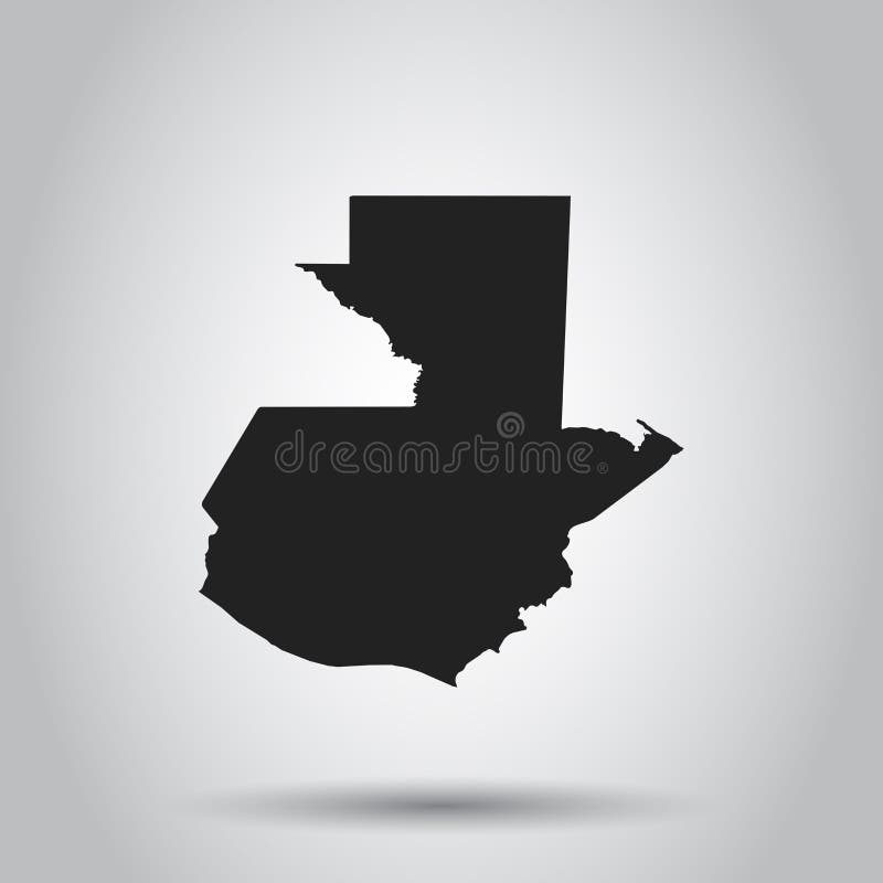 Guatemala Vector Map. Black Icon on White Background Stock Vector ...