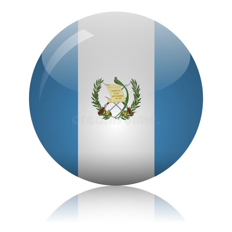 Guatemalan Flag Glass Icon Vector Illustration Stock Vector ...
