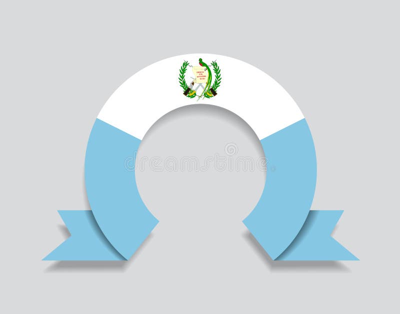 Guatemalan Flag Rounded Abstract Background. Vector Illustration. Stock ...