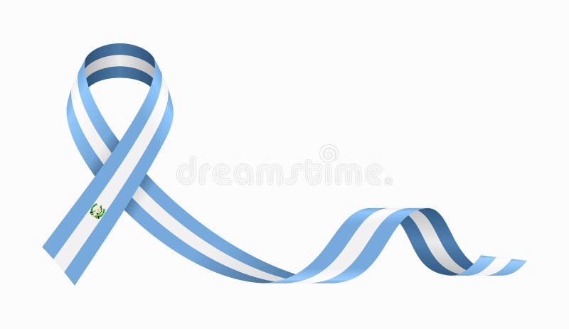 Guatemalan Flag Stripe Ribbon Wavy Background Layout. Vector ...