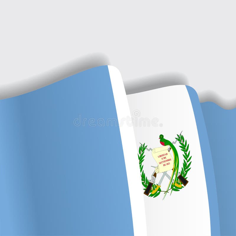 Guatemalan Waving Flag. Vector Illustration. Stock Vector ...