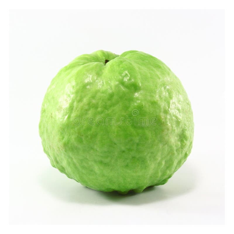 Single Guava on White Background. Stock Photo - Image of delicious ...