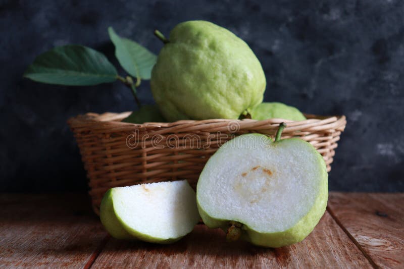 Guava Cut in Half, Tropical Fruit Stock Image - Image of ripe, drink ...