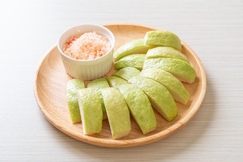 Guava Dip with Chili and Salt Stock Image - Image of food, leaf: 200379321