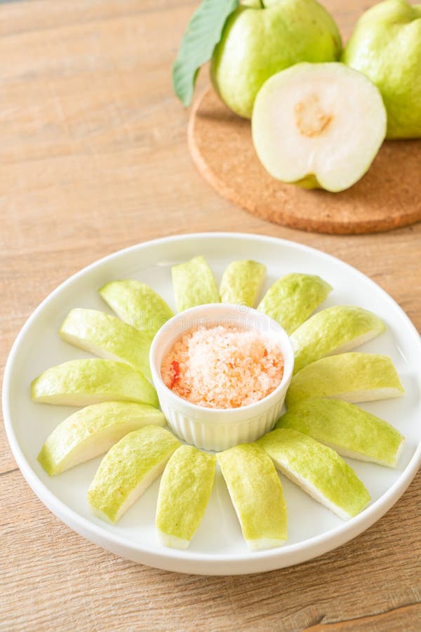 Guava Dip with Chili and Salt Stock Photo - Image of dessert, freshness ...