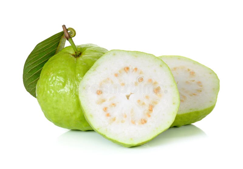 Guava Fruit Isolated on the White Background Stock Photo - Image of ...