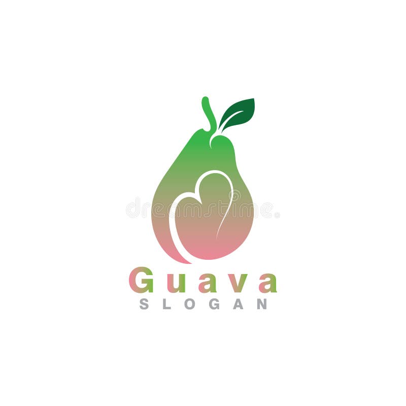 Guava Fruit Logo Design Simple and Modern Template Vector Stock Vector ...