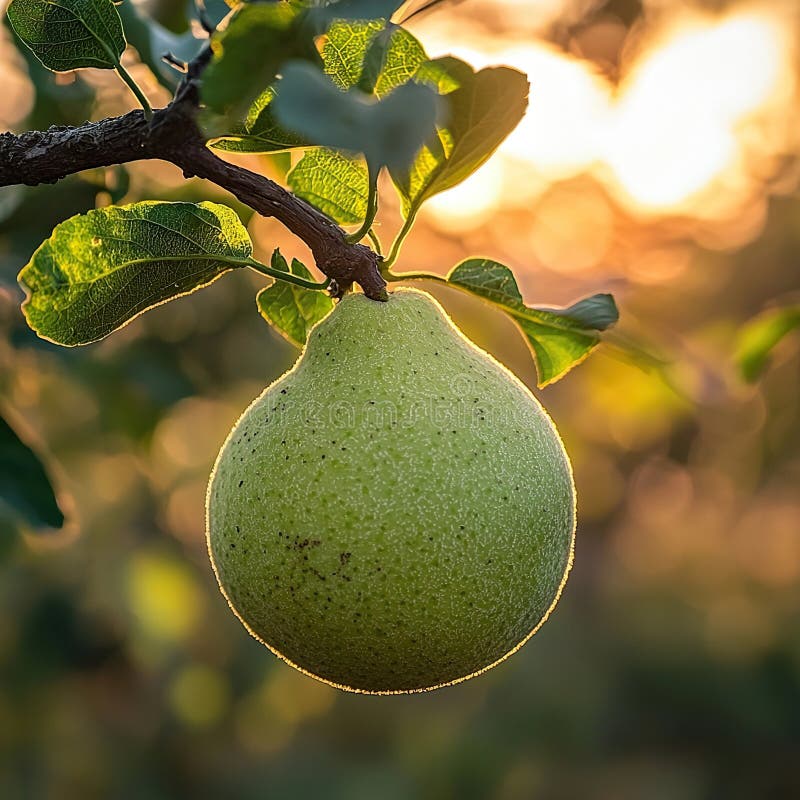 Guava Fruit on Tree Branch at Sunset View India Stock Photo - Image of ...