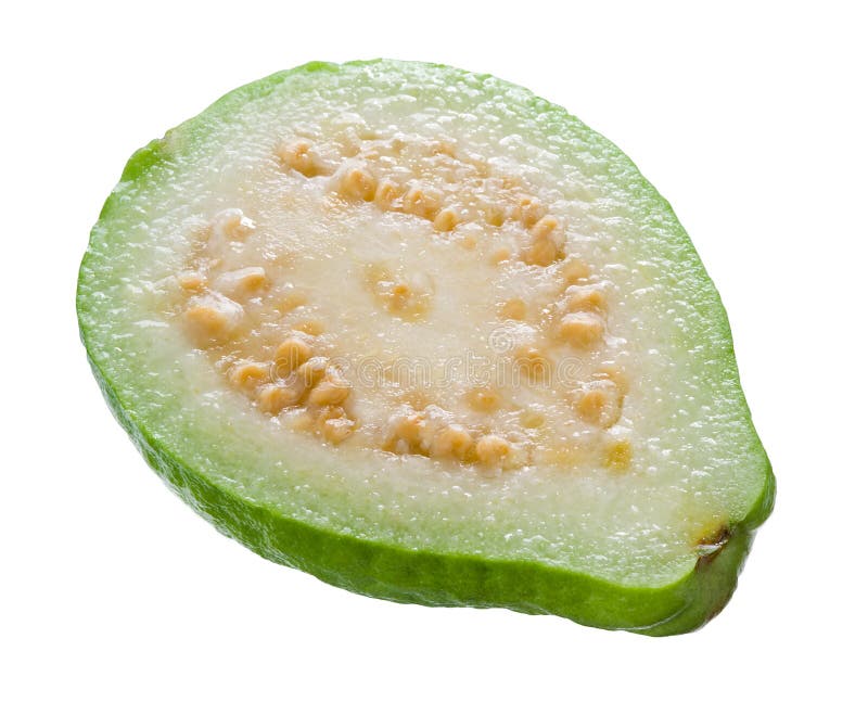 Guava cut in half stock image. Image of diet, delicious - 210822497