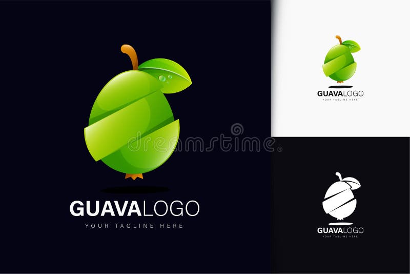 Guava Logo Design with Gradient Stock Vector - Illustration of dessert ...