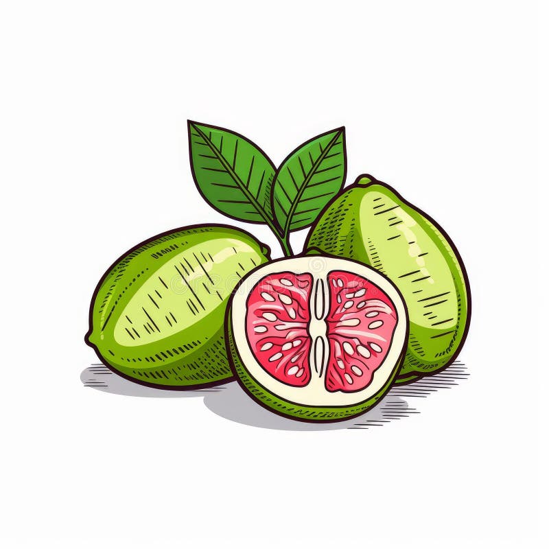 Guava Line Drawing Stock Illustrations – 563 Guava Line Drawing Stock ...