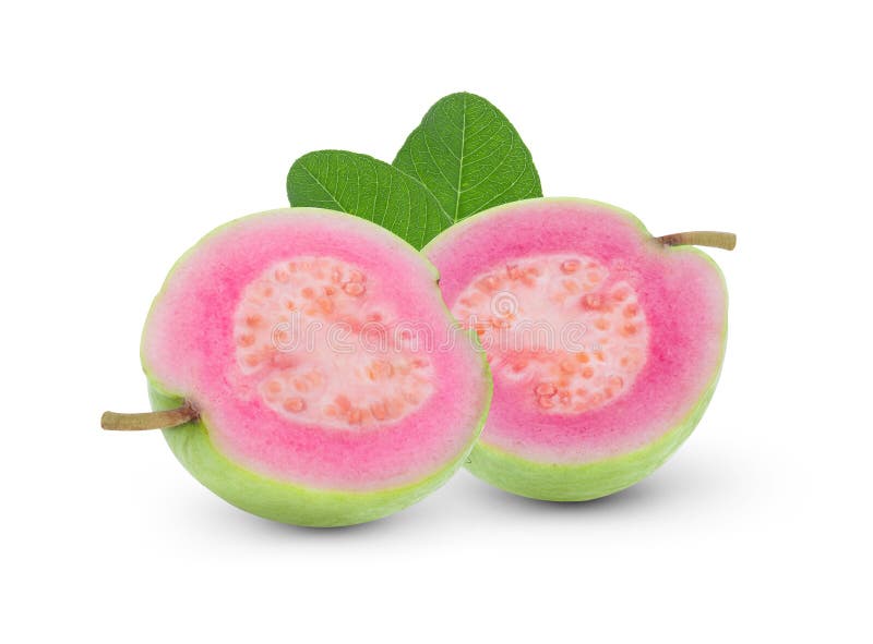 Guayaba Rosa Aislada En Fondo Blanco Foto de archivo - Imagen de ...