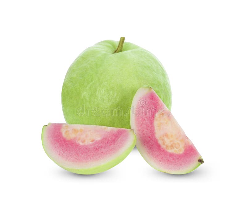 Guayaba Rosa Aislada Sobre Fondo Blanco Foto de archivo - Imagen de ...