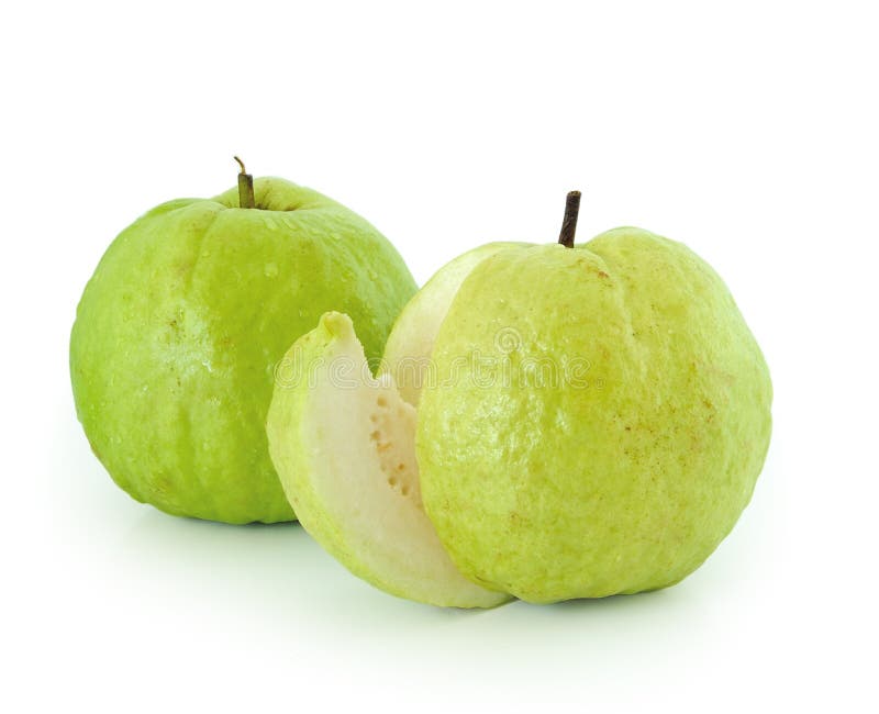 Guayabas En El Fondo Blanco Imagen de archivo - Imagen de cosecha ...