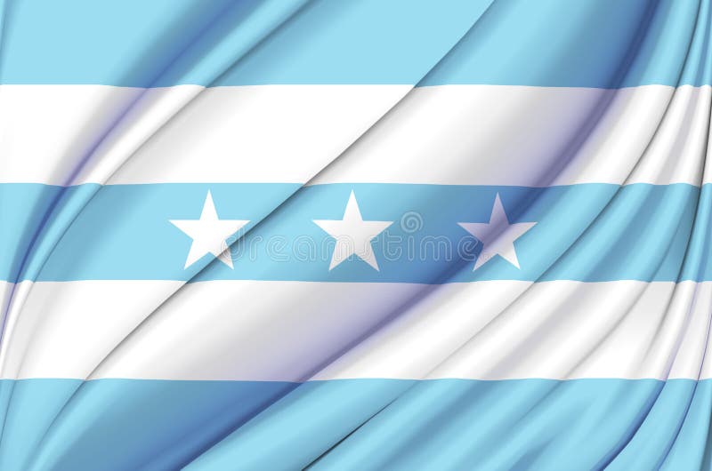 Guayas Waving Flag Illustration. Stock Illustration - Illustration of ...