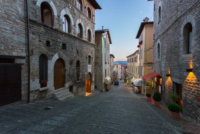 Gubbio - Umbria - Italy editorial stock photo. Image of tourism - 78333933