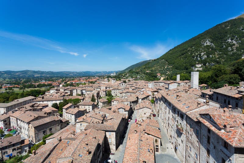 Gubbio - Umbria - Italy stock photo. Image of tourism - 78336074