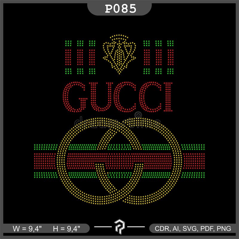 Gucci Pattern Design. Rhinestones Design Editorial Photo - Illustration ...