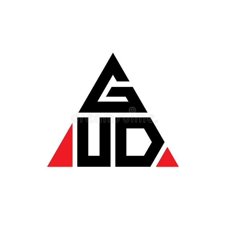 GUD Triangle Letter Logo Design with Triangle Shape. GUD Triangle Logo ...