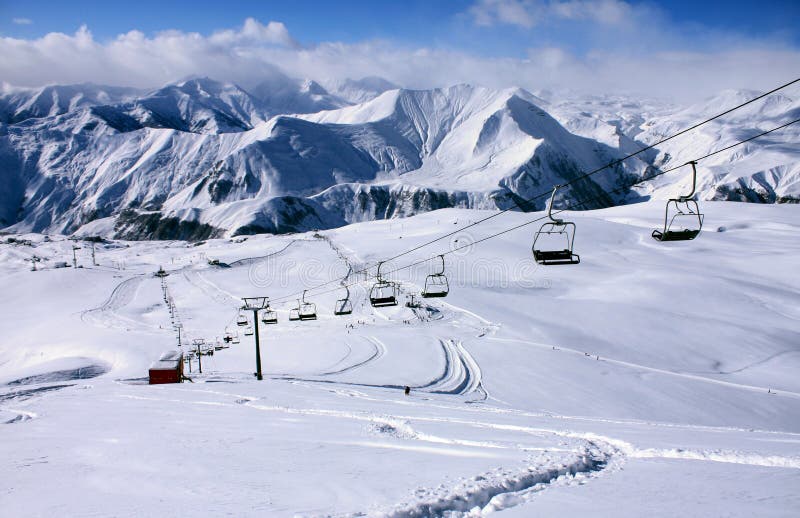 Gudauri ski resort stock image. Image of skiing, georgia - 10468793