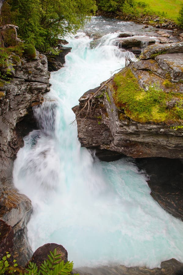 Gudbrandsjuvet Ravine with Gorge River, Norway Stock Photo - Image of ...