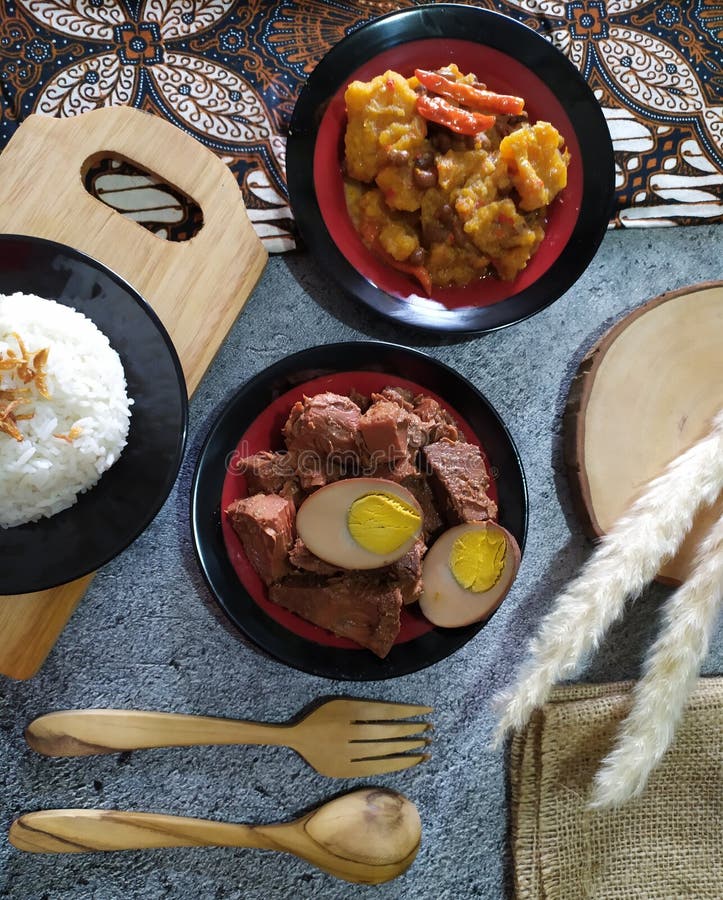 Gudeg Traditional Food from Jogja, Made from Jackfruit Stock Image ...