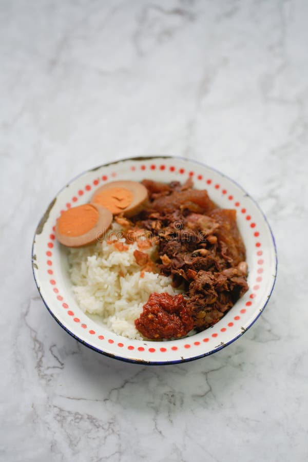 Nasi Gudeg stock image. Image of belgian, nasi, selective - 186276011