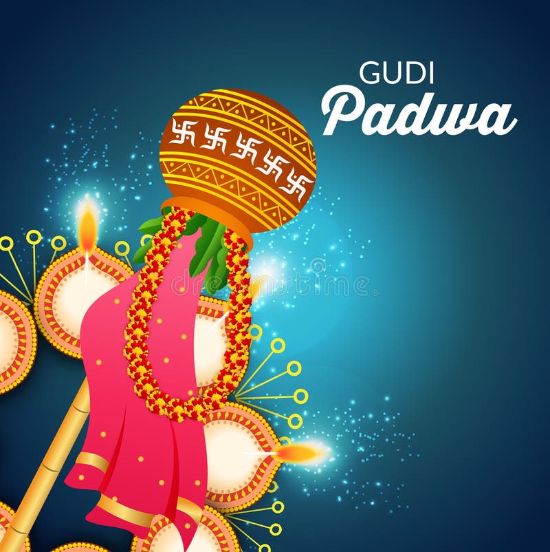 Gudi Padwa. stock illustration. Illustration of blessings - 88880087
