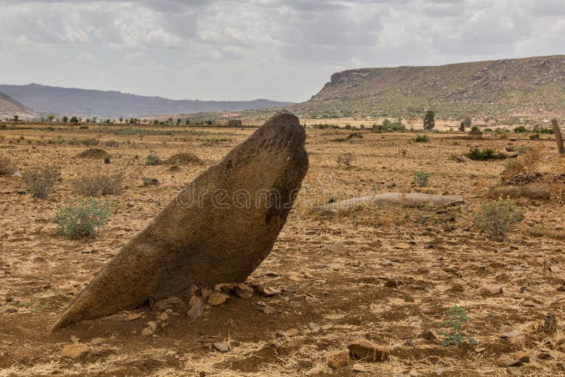 Gudit Stelae Field in Axum, Ethiop Stock Photo - Image of stele ...